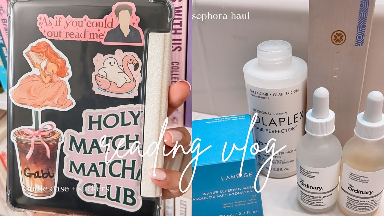 week vlog♡: skincare haul/routine, read with me, + new kindle case ...