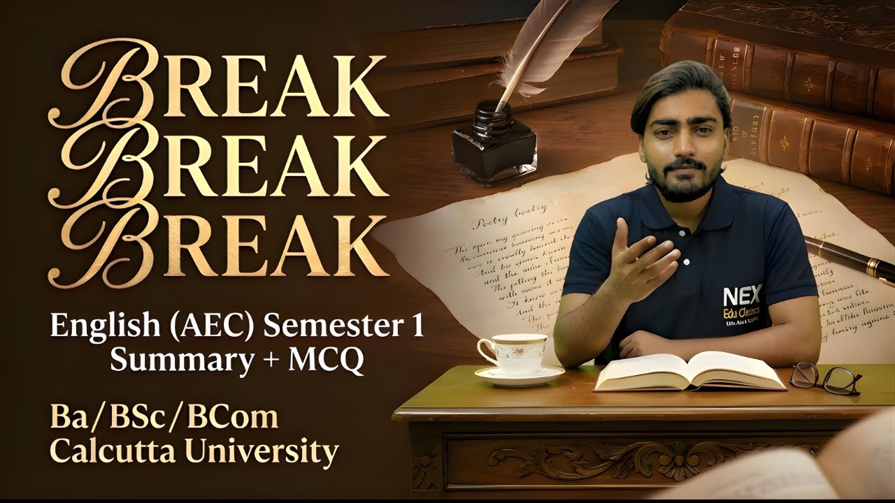 Break Break Break | Alfred lord Tennyson | English (AEC) Semester 1 ...