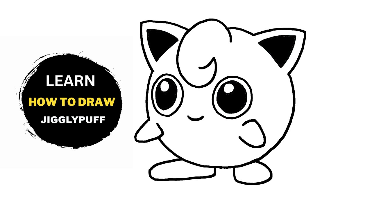 How To Draw Pokemon Jigglypuff Step By Step | Tutorial Drawing Pokemon Jigglypuff - YouTube