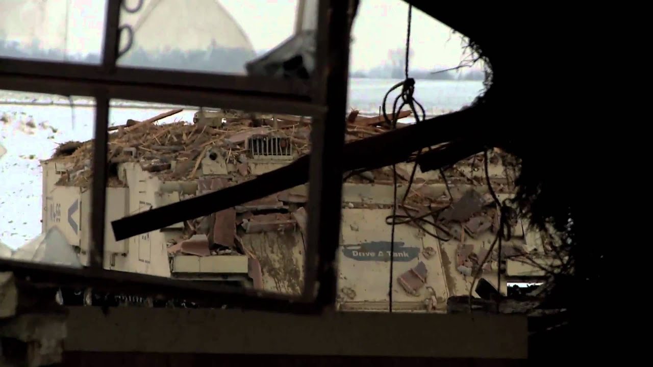 Tank Drives Through Barn - Riot - YouTube