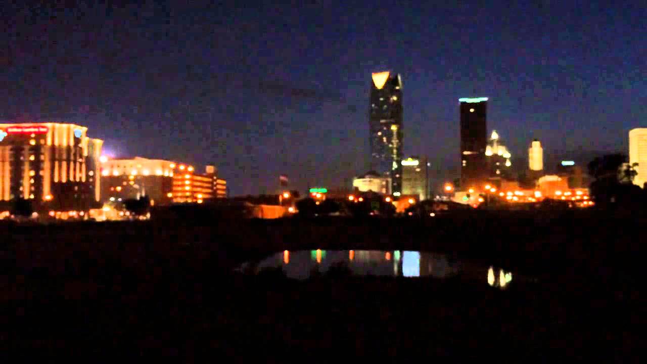 Downtown Oklahoma City night Skyline - YouTube