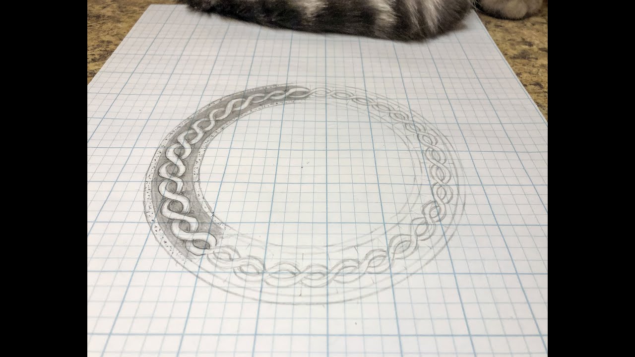 How to draw a circular twist border, a step-by-step tutorial - YouTube