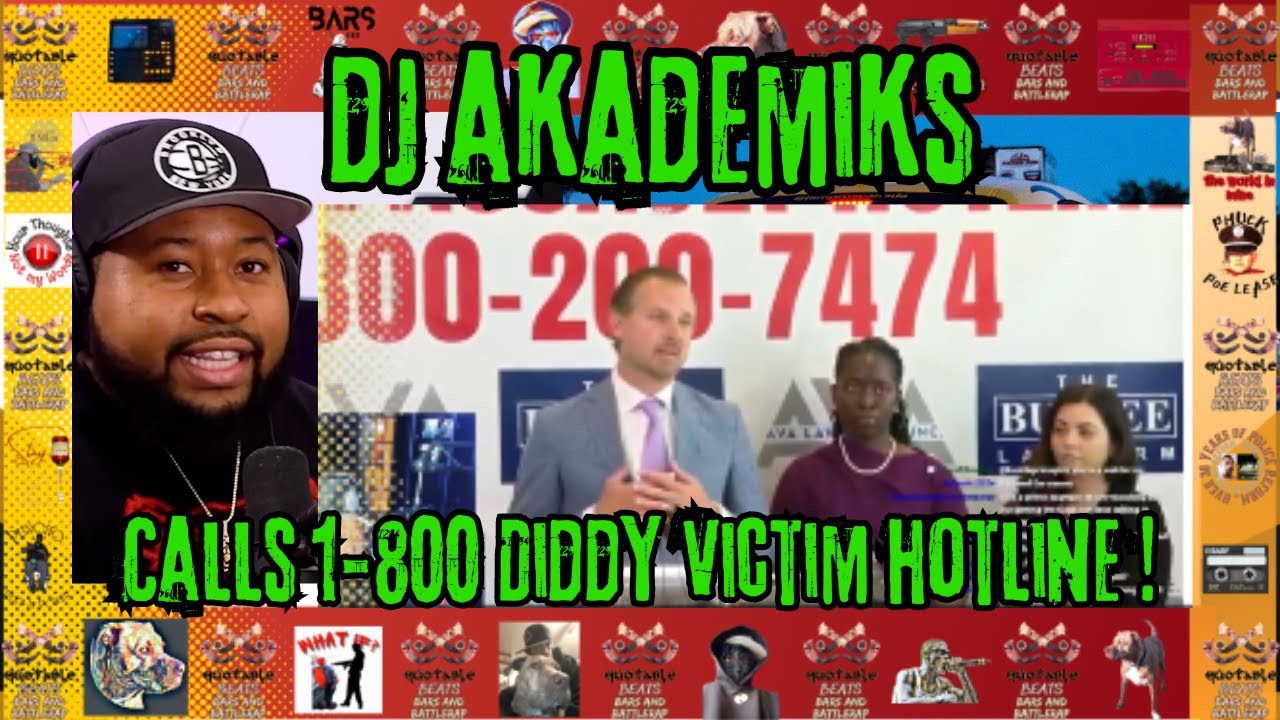 DJ Akademiks calls 1-800-Diddy Victim Hotline - YouTube