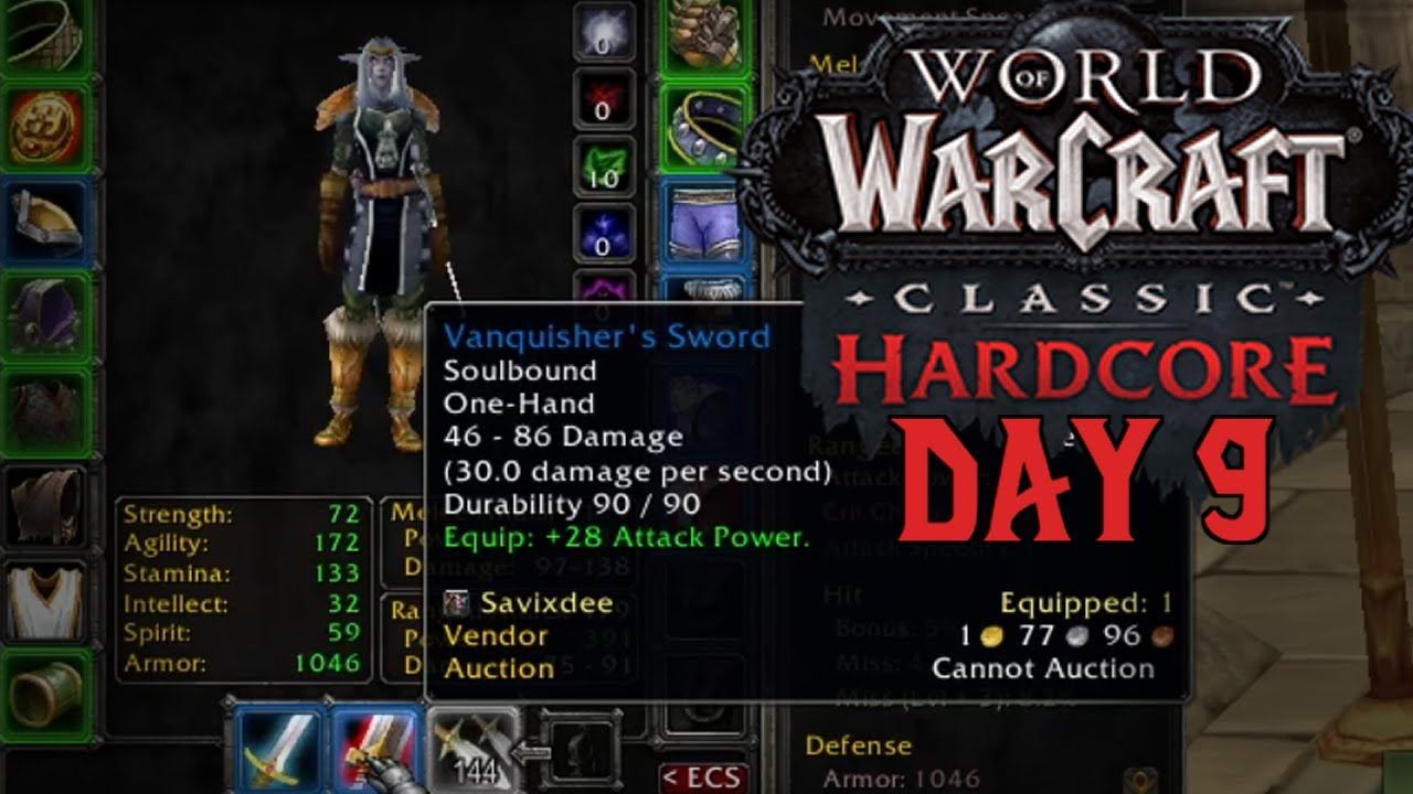I FINALLY GOT MY WEAPONS - DAY 9 HARDCORE WOW CLASSIC - YouTube