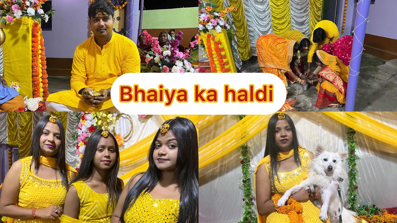 Bindassnitu official || bhaiya ka haldi ka rasam bahut masti kiye haldi mai 🥰🤟 maja aa gaya ...