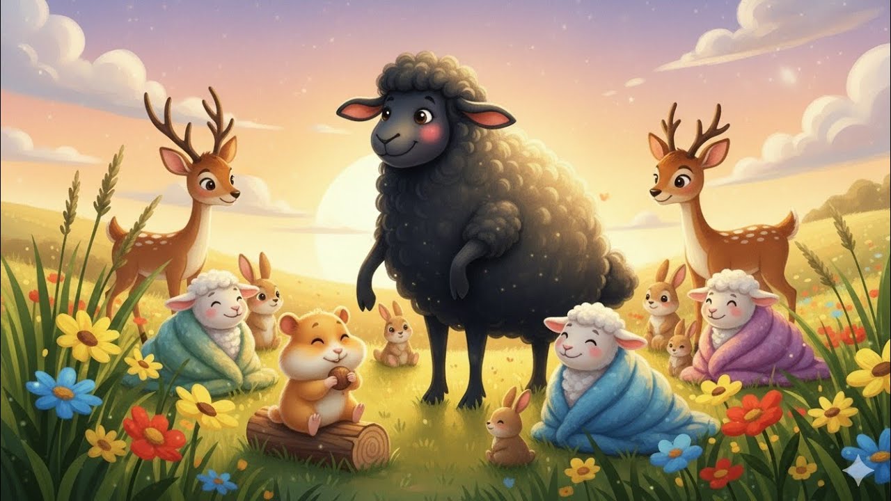 Baba Black Sheep Meets Little Hamster 🐑🐹 | Fun Kids Rhyme | English ...