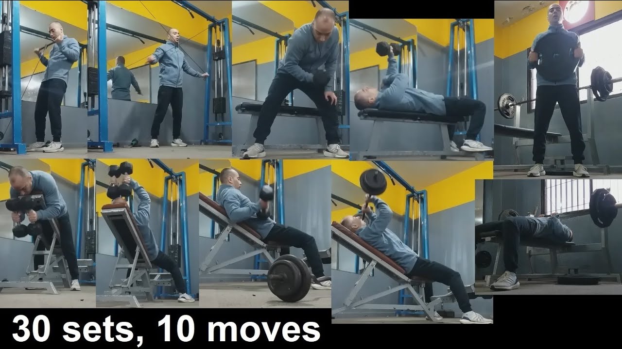 Supersets 17 biceps triceps, 30 sets, 10 moves - YouTube