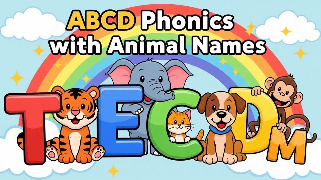 ABCD Phonics with Animal Name #kids #animals #abcd #nursery #toddlers # ...