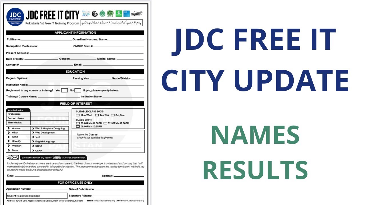 JDC Free IT City Results Update | JDC Free IT City Names List Update ...