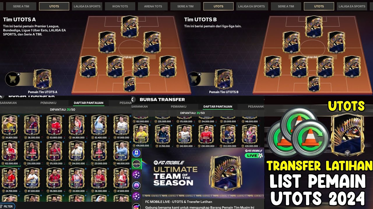 LIST/DAFTAR PEMAIN YANG AKAN DAPAT CARD UTOTS - UPDATE EVENT UTOTS ...