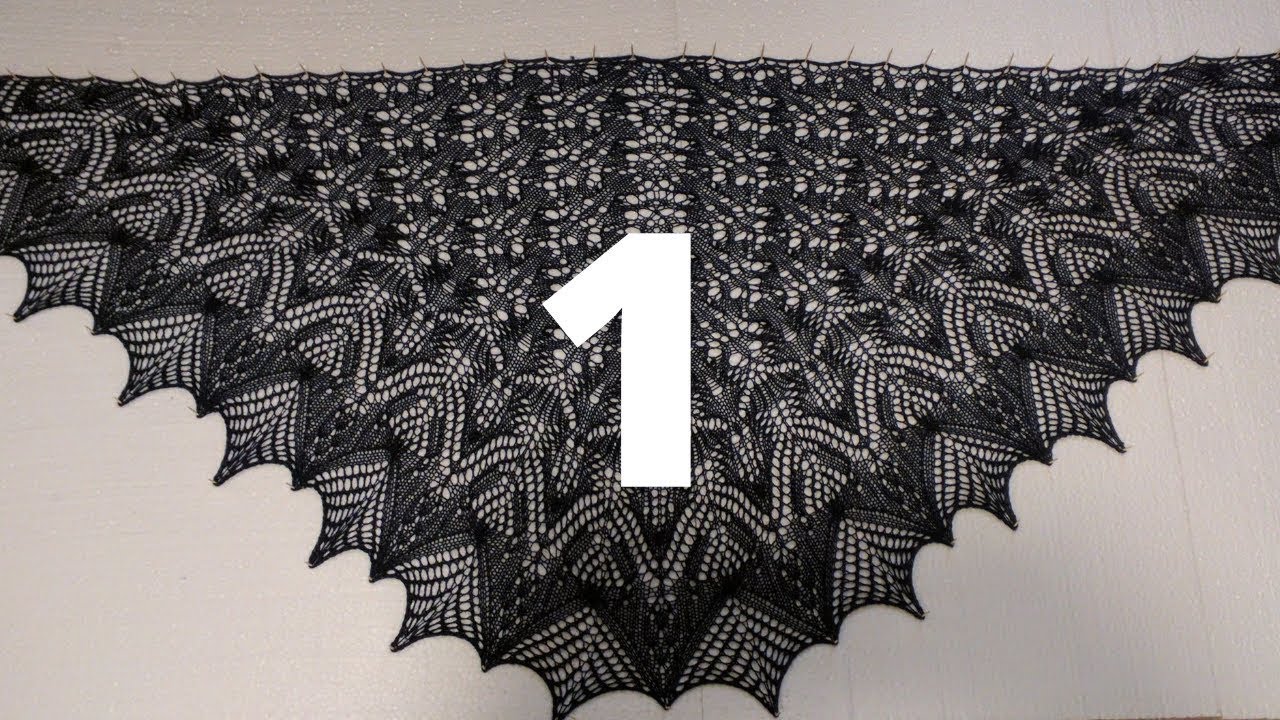 Triangular Lace Shawl / Part 1 - YouTube