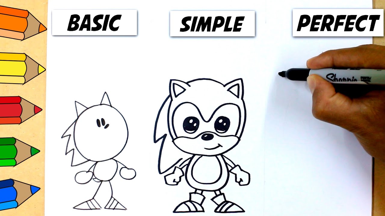 🔴 How to Draw SONIC CHARACTER - Coloring and Drawing SONIC differents ...