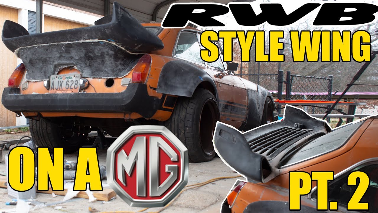 RWB PORSCHE STYLE SPOILER ON A MGB GT PT.2 - YouTube