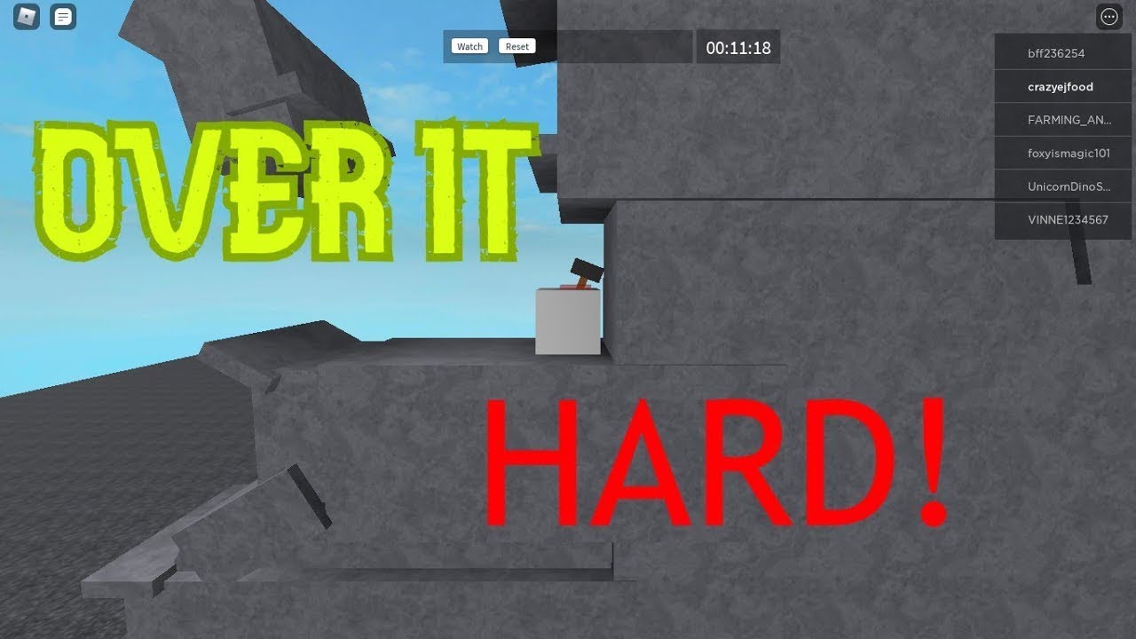 roblox getting over it - YouTube