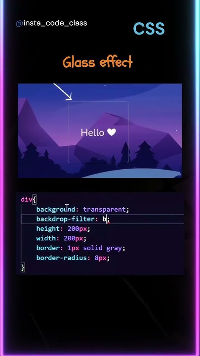 Css Glass Effect Html Css Javascript Webdesign Webdevelopment Coding Python Html5