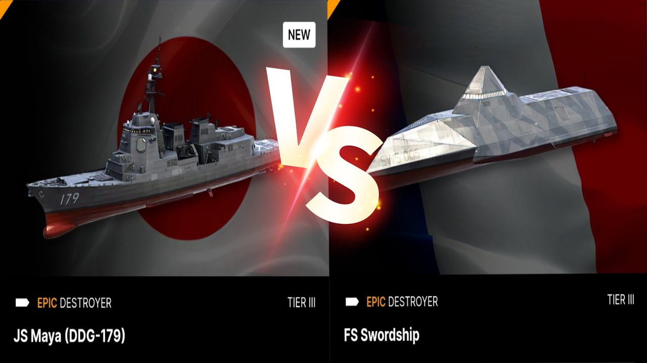 JS Maya (DDG-179) VS Swordship - 4vs4 Gameplay - Modern Warships - YouTube