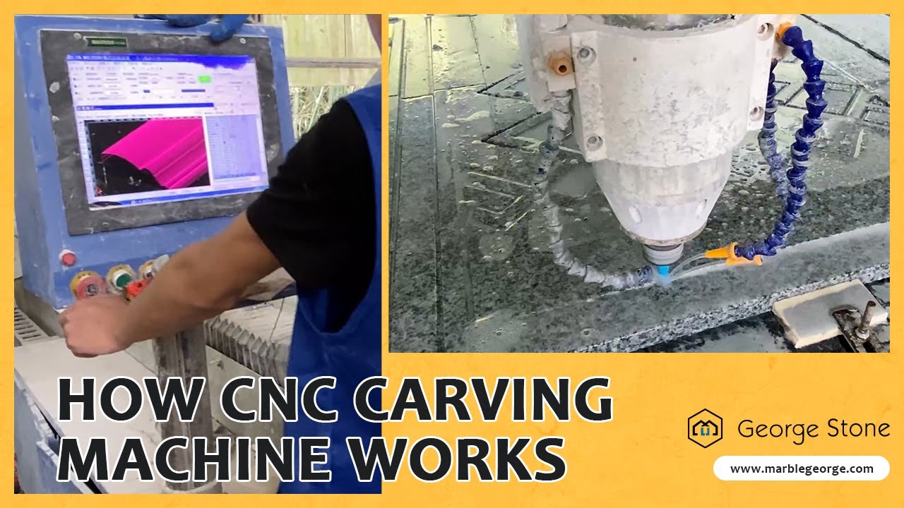 How CNC machine works for marble carving design | Amazing automatic CNC ...
