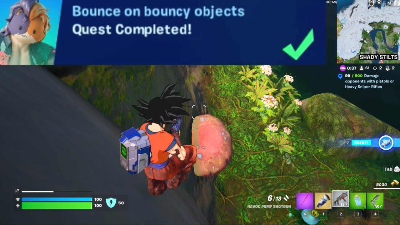 Bounce On Bouncy Objects Fortnite Youtube