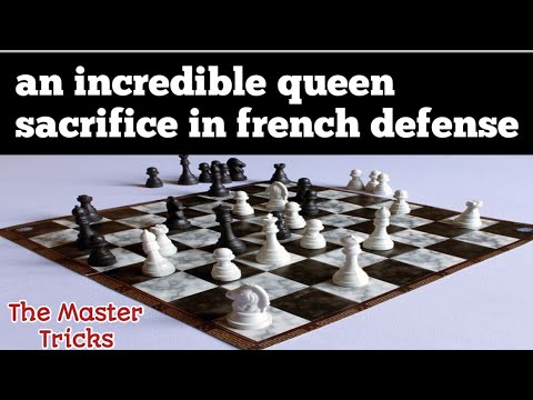 amazing queen sacrifice । alekhine maroczy gambit । french defense ...