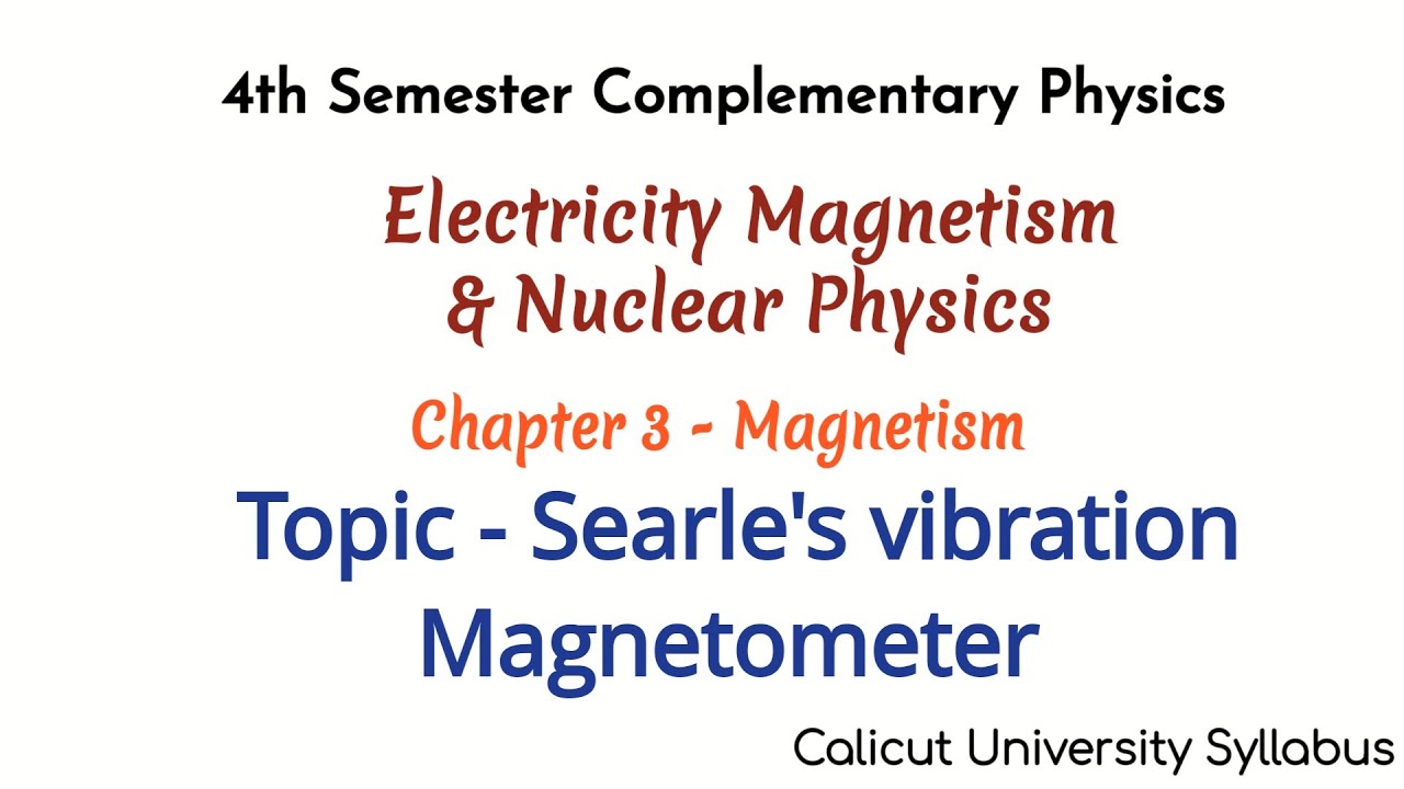 #Searle's vibration magnetometer #magnetism#fourth semester ...