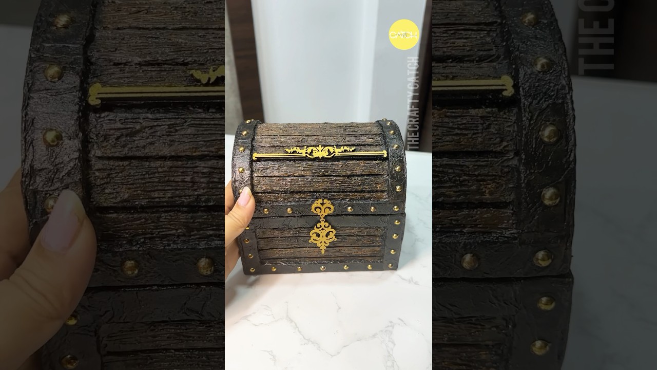 DIY Treasure Box using cardboard #youtubeshorts #diy #bestoutofwaste ...