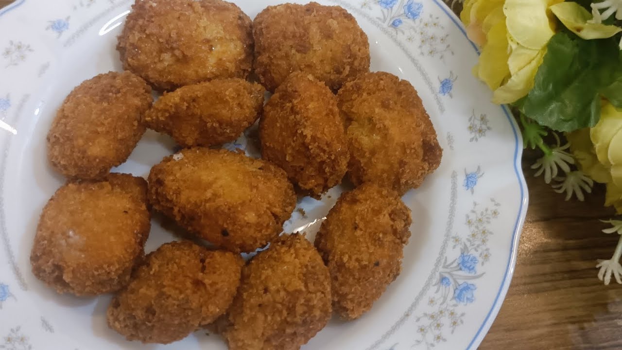 Chicken nuggets stuffed with cheese | How to make chicken nuggets - YouTube