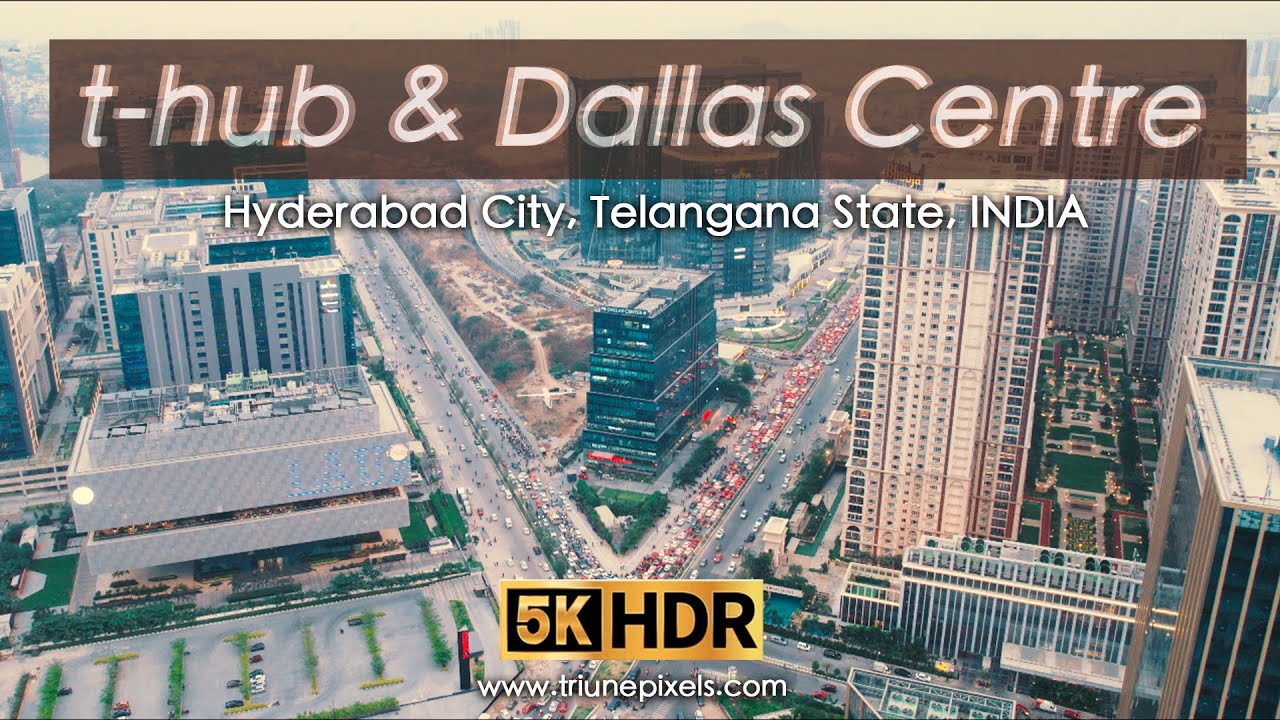 Dallas Center Road, Hyderabad city Drone View II 5K Ultra HD #hyderabad ...
