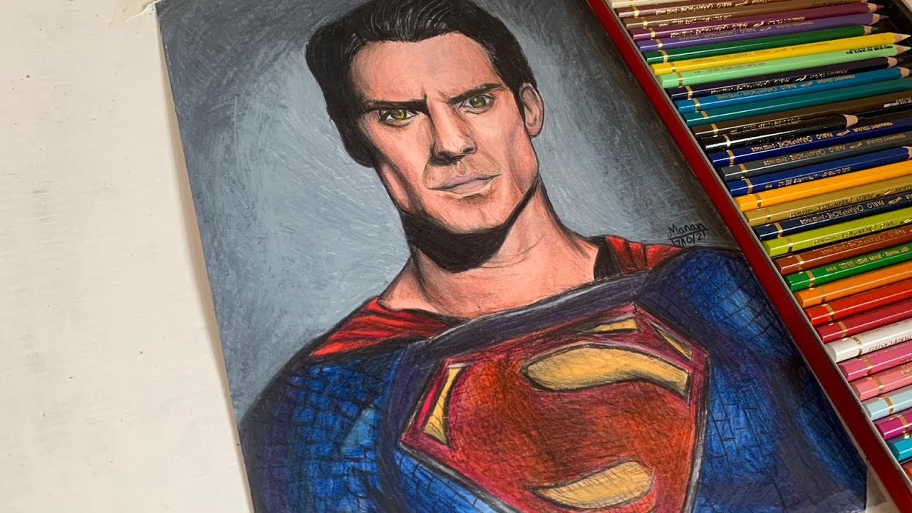 Drawing Superman - Man Of Steel- DC - Time-lapse | Manan C - YouTube
