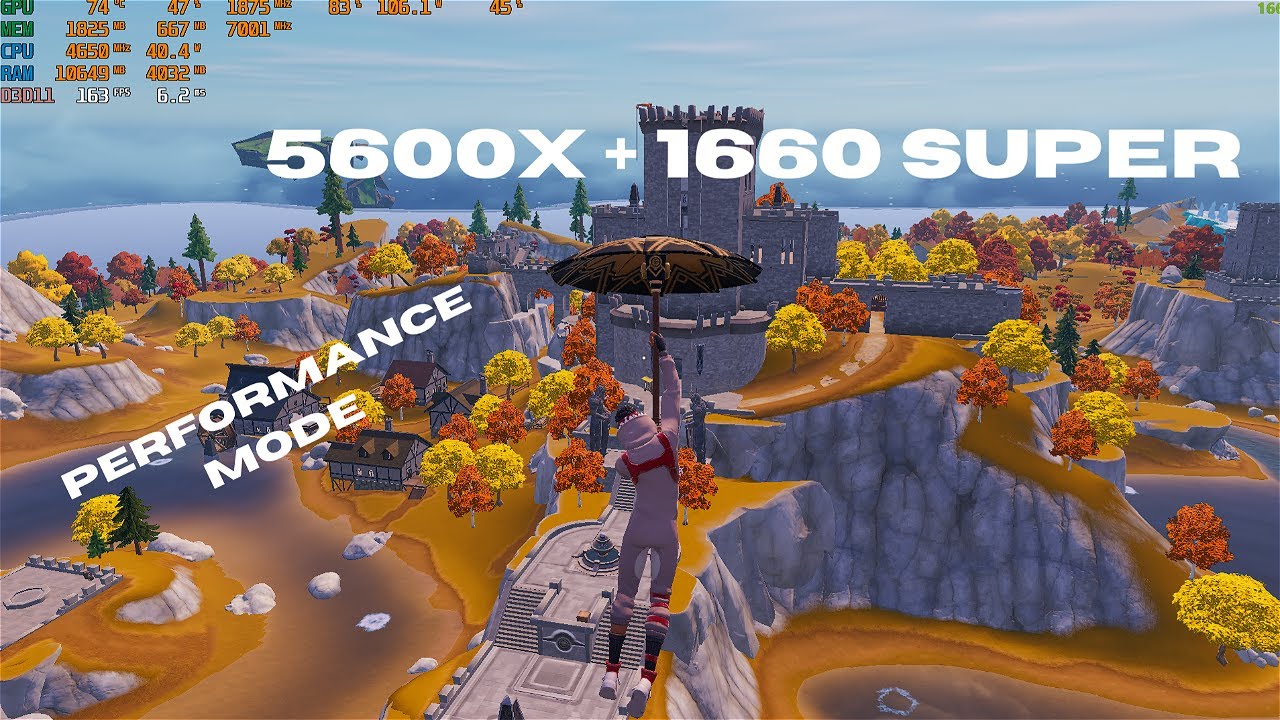 5600x + 1660 Super Fortnite Performance Mode - YouTube