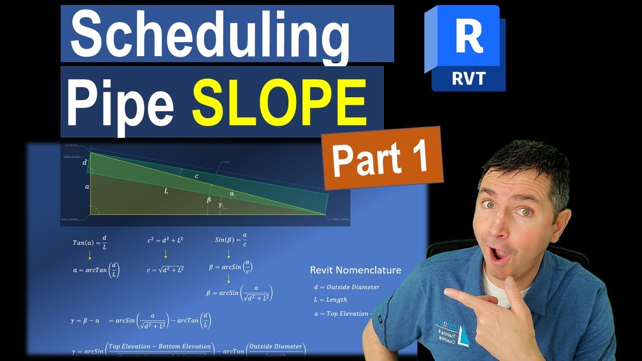How to Schedule Pipe Slopes in Revit Part 1 Geometric Analysis - YouTube