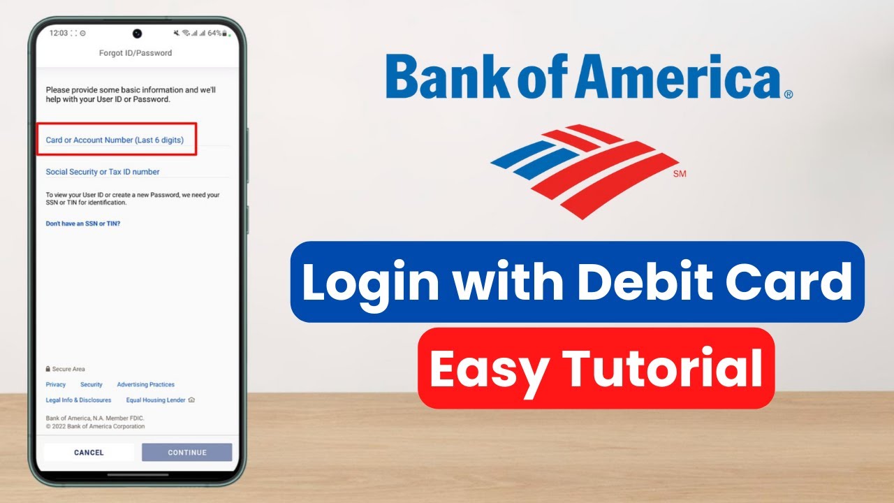 Bank of America Debit Card Login ! - YouTube
