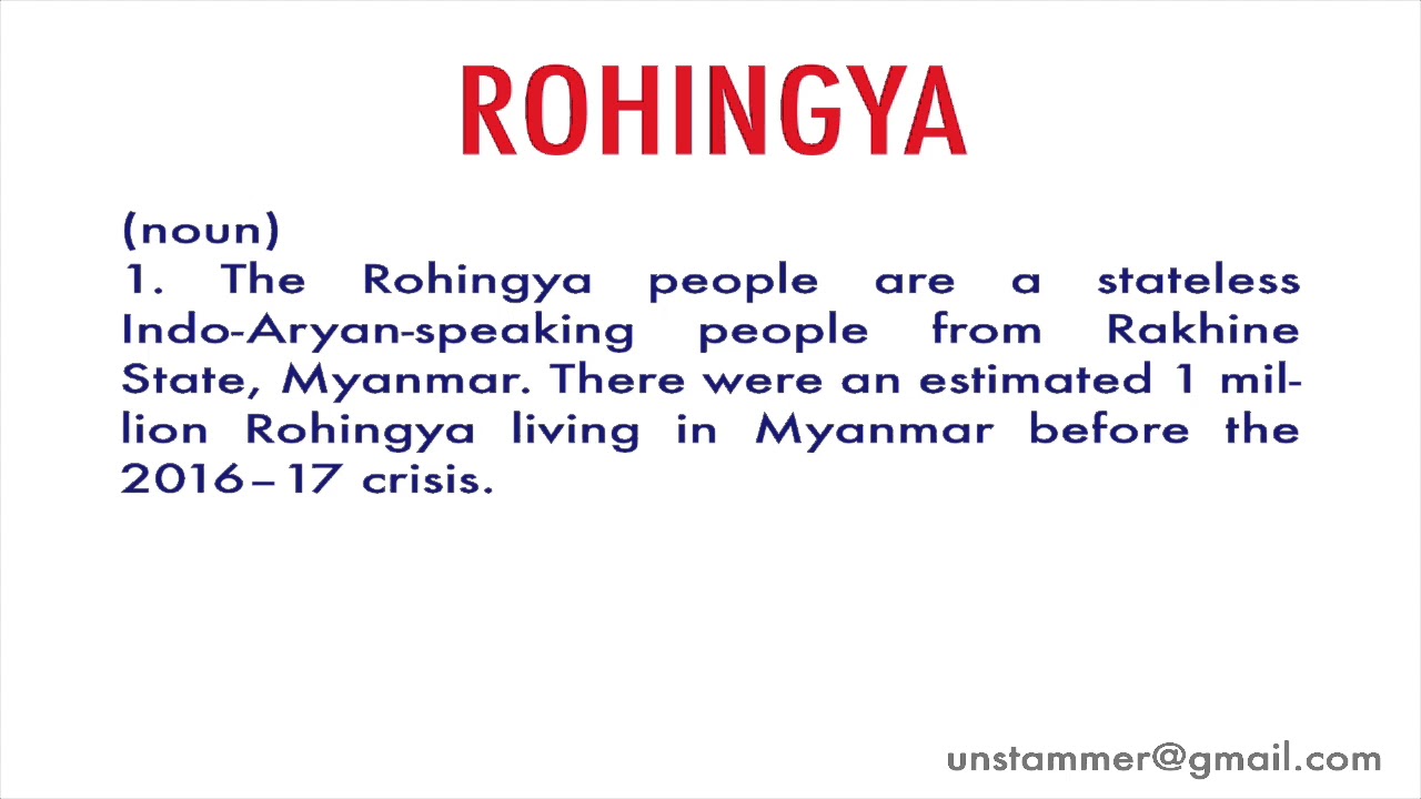 How to Pronounce Rohingya - YouTube