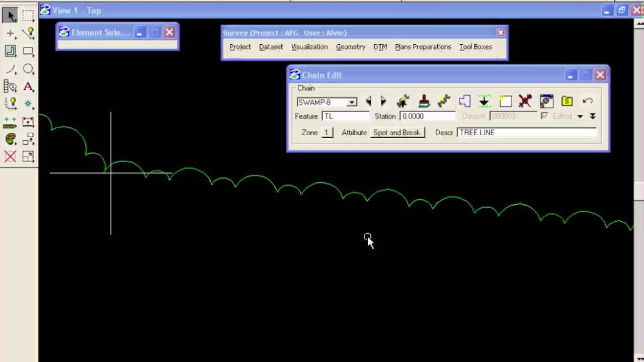 Edit a Survey Chain in GEOPAK Survey - YouTube
