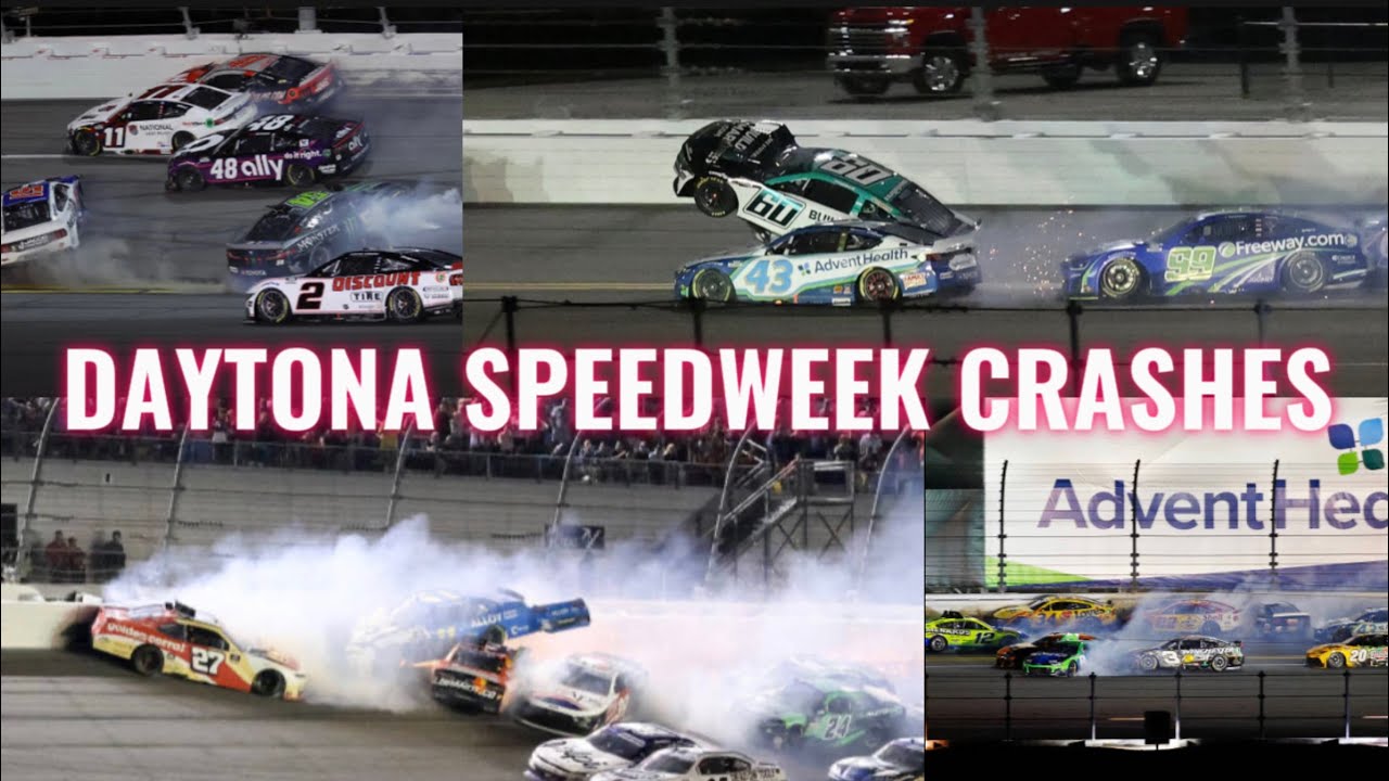 2025 Daytona speedweek big crashes - YouTube