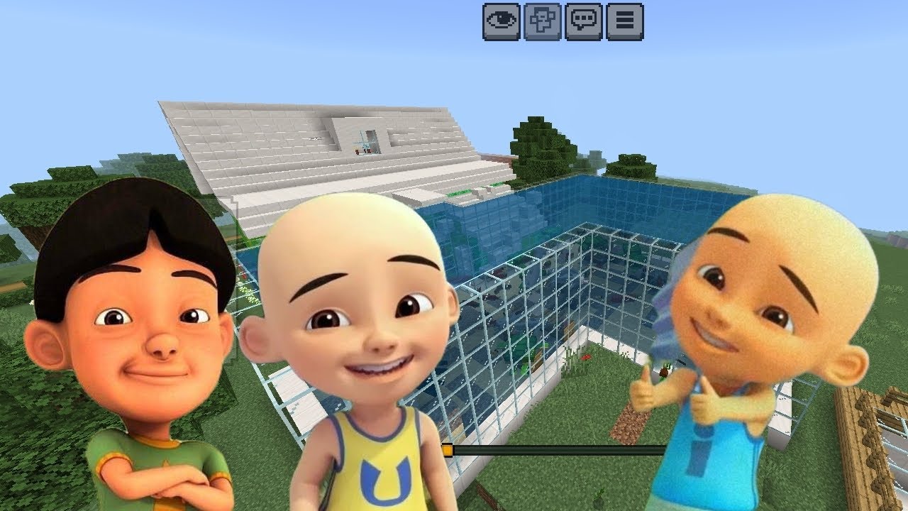 Upin Ipin dan mail membuat aquarium raksasa di belakang rumah opah ...