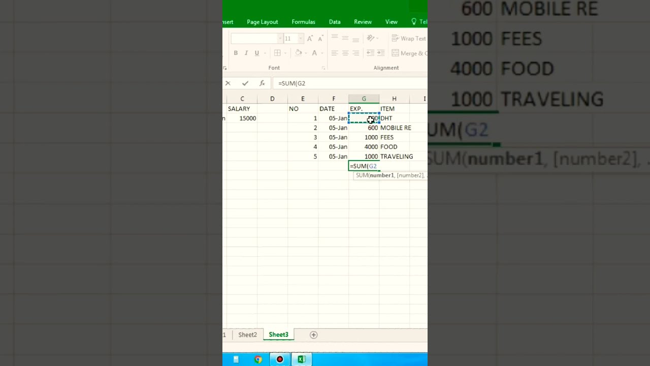 Daily Expenses In Excel YouTube Daily Expenses In Excel YouTube