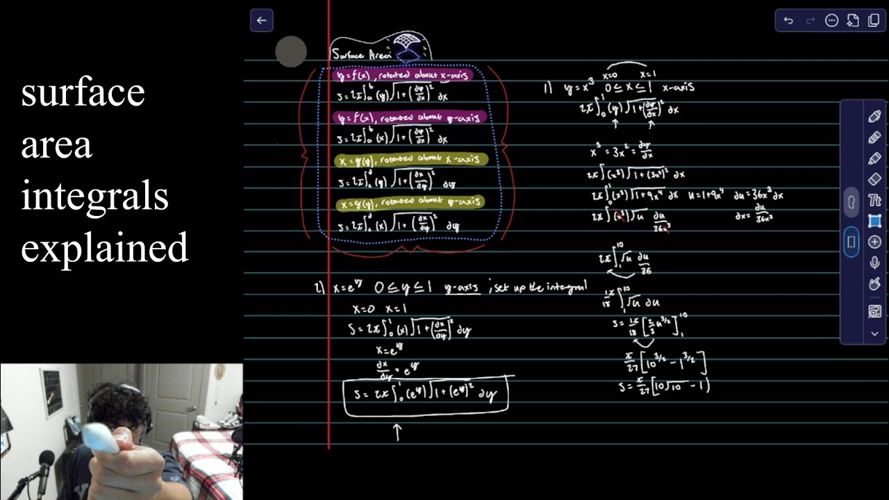 surface area integrals explained - YouTube