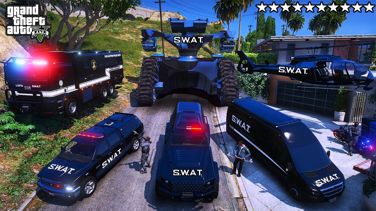 GTA 5 - Stealing HEAVY SECRET SWAT VEHICLES with Franklin in GTA 5 ...