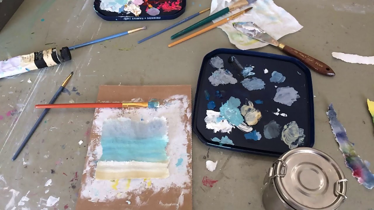 Exploring a new substrate for painting with oils part three - YouTube