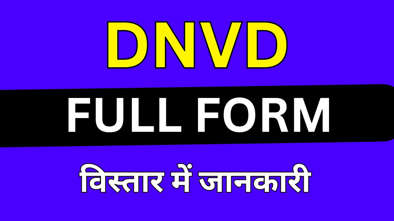 DNVD full form in Medical - YouTube