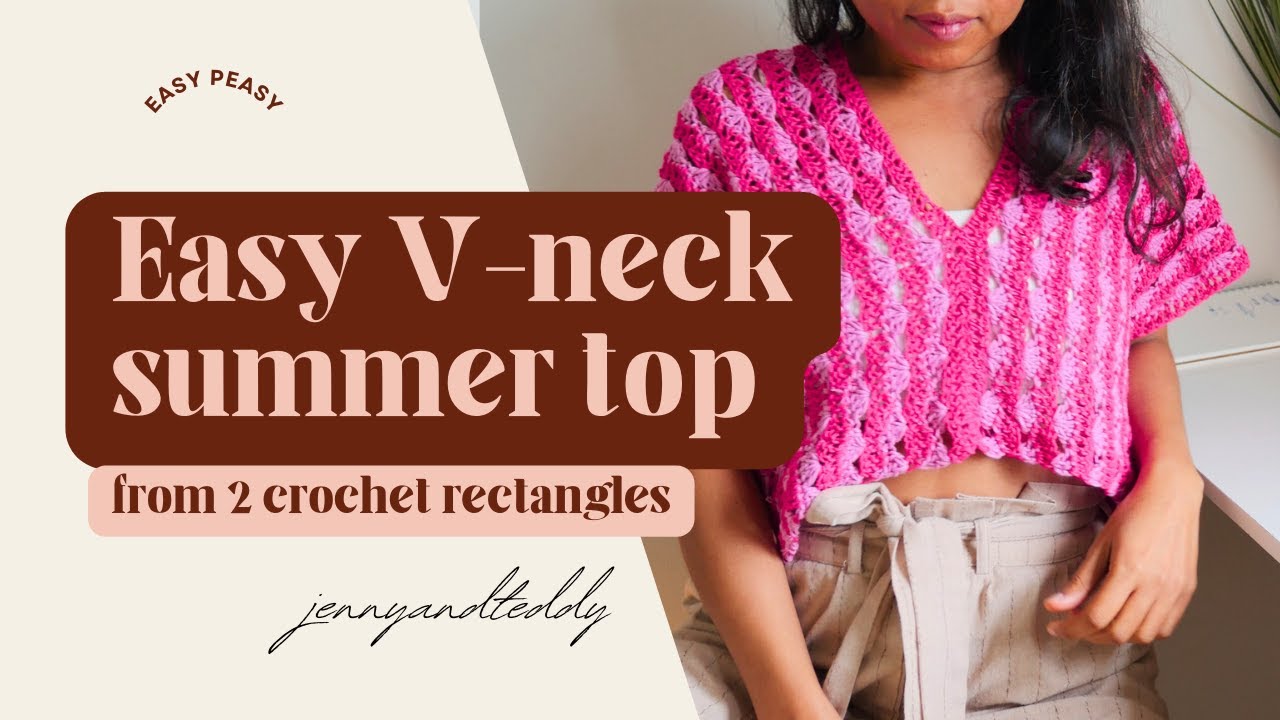 Easy v neck crochet summer top/blouse|DIY crochet - YouTube