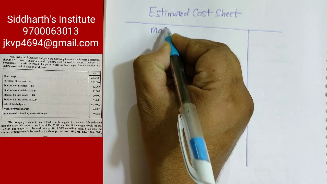 Unit and Output Costing, Cost Accounting - YouTube