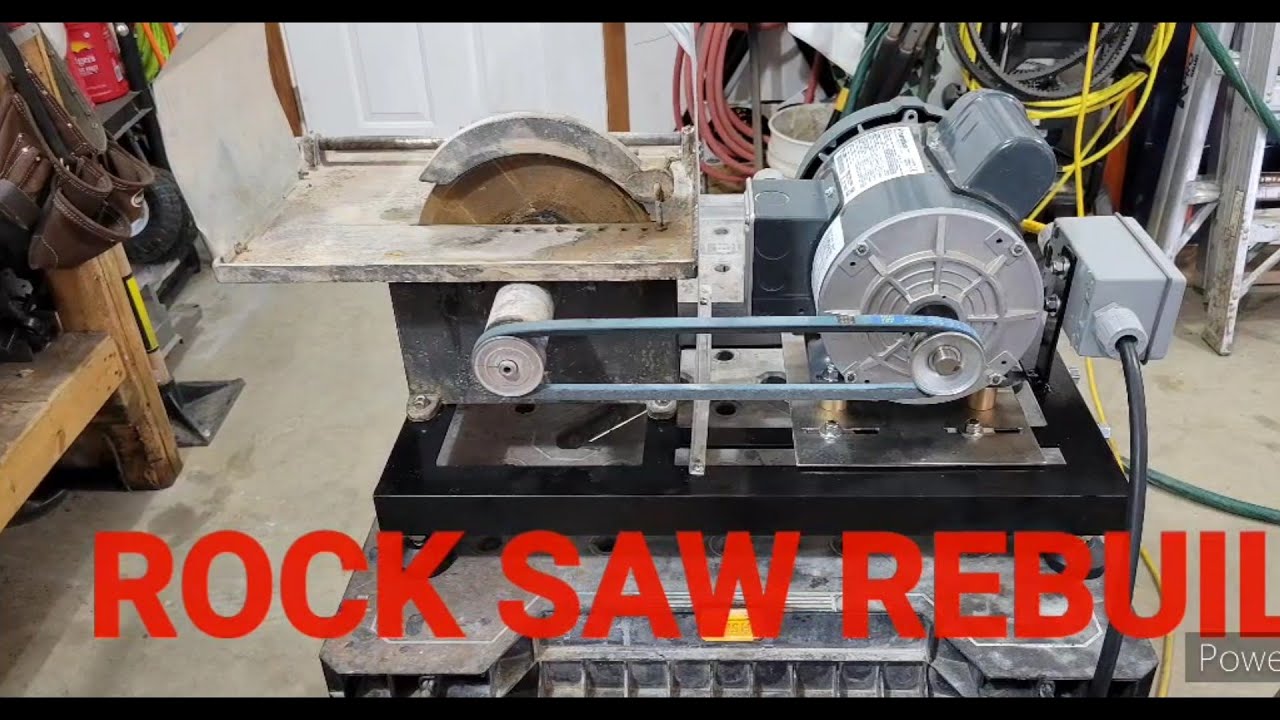 Rock Saw : building a new frame for the used rock saw we bought - YouTube