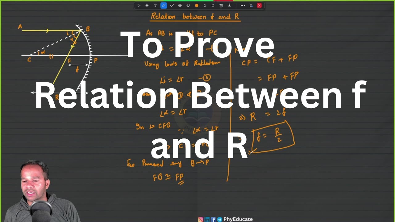 Relation Between f and R #derivation #class12physics #rayoptics - YouTube