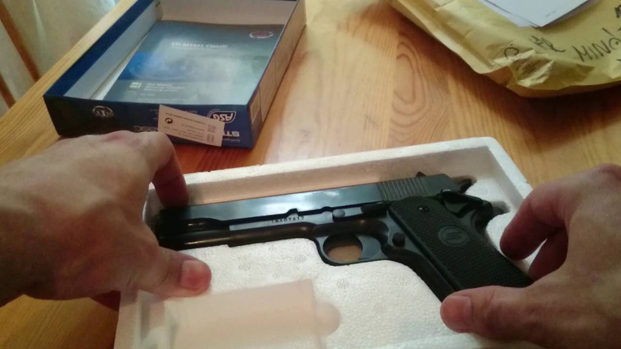 STI M1911 Classic, ASG - rozbalení - YouTube