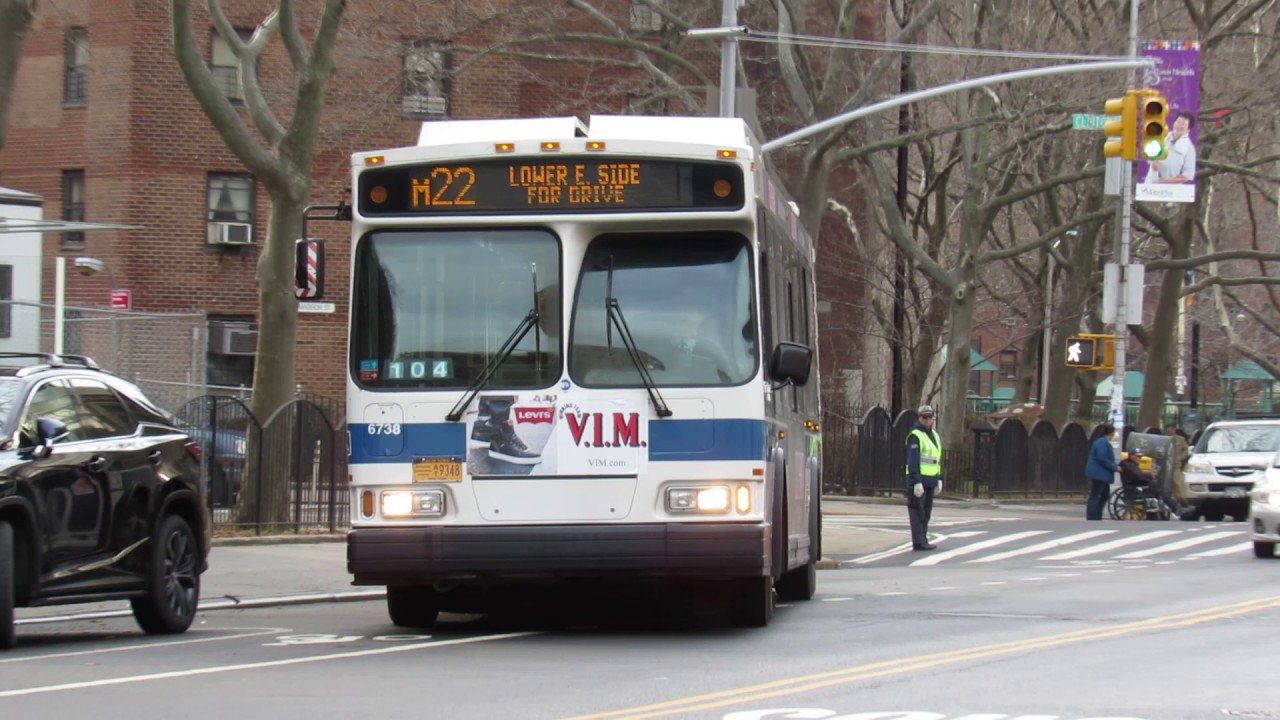 MTA MaBSTOA Bus: Orion VII Gen-II+ HEV #6738 on the M22 - YouTube