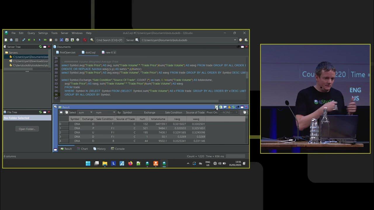 Stock data analysis with DuckDB - YouTube