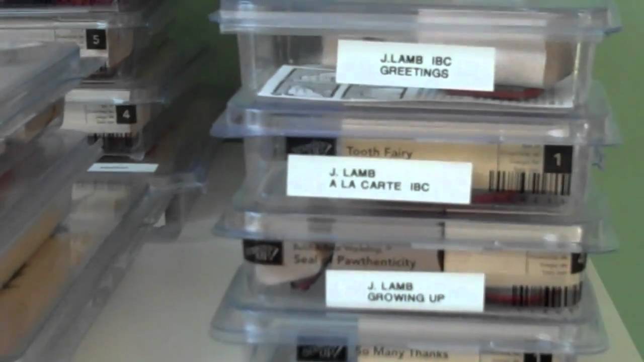 rubber stamp organization and storage ideas - YouTube