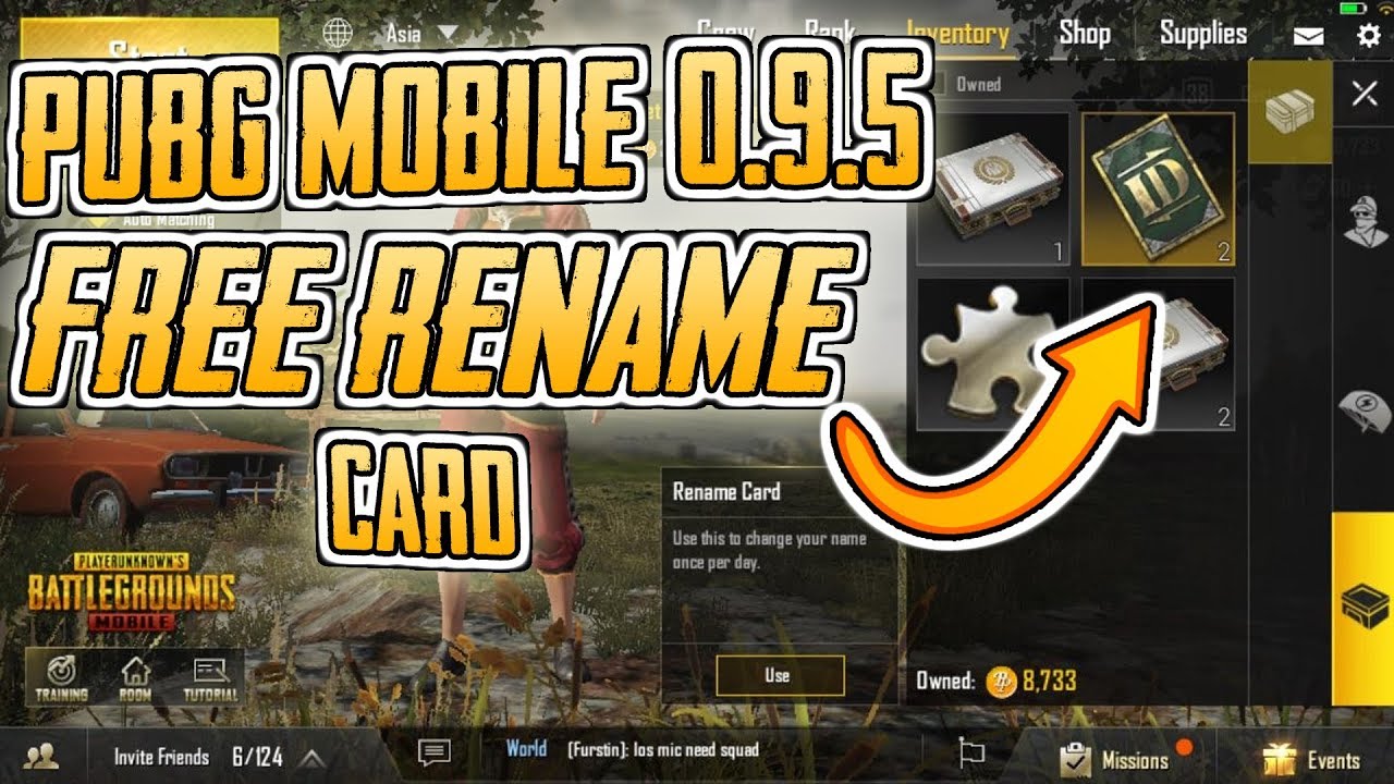 How To Get Free Rename Card In Pubg Mobile 0 9 5 YouTube how-to-get-free-rename-card-in-pubg-mobile-0-9-5-youtube