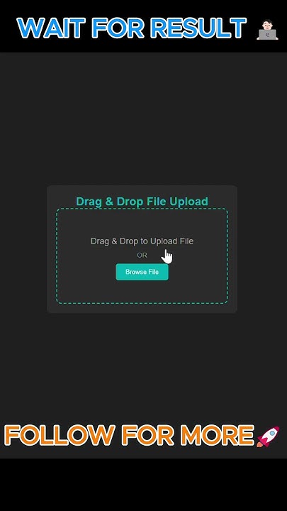 Drag And Drop File | #coding #programming #frontenddeveloper - Youtube
